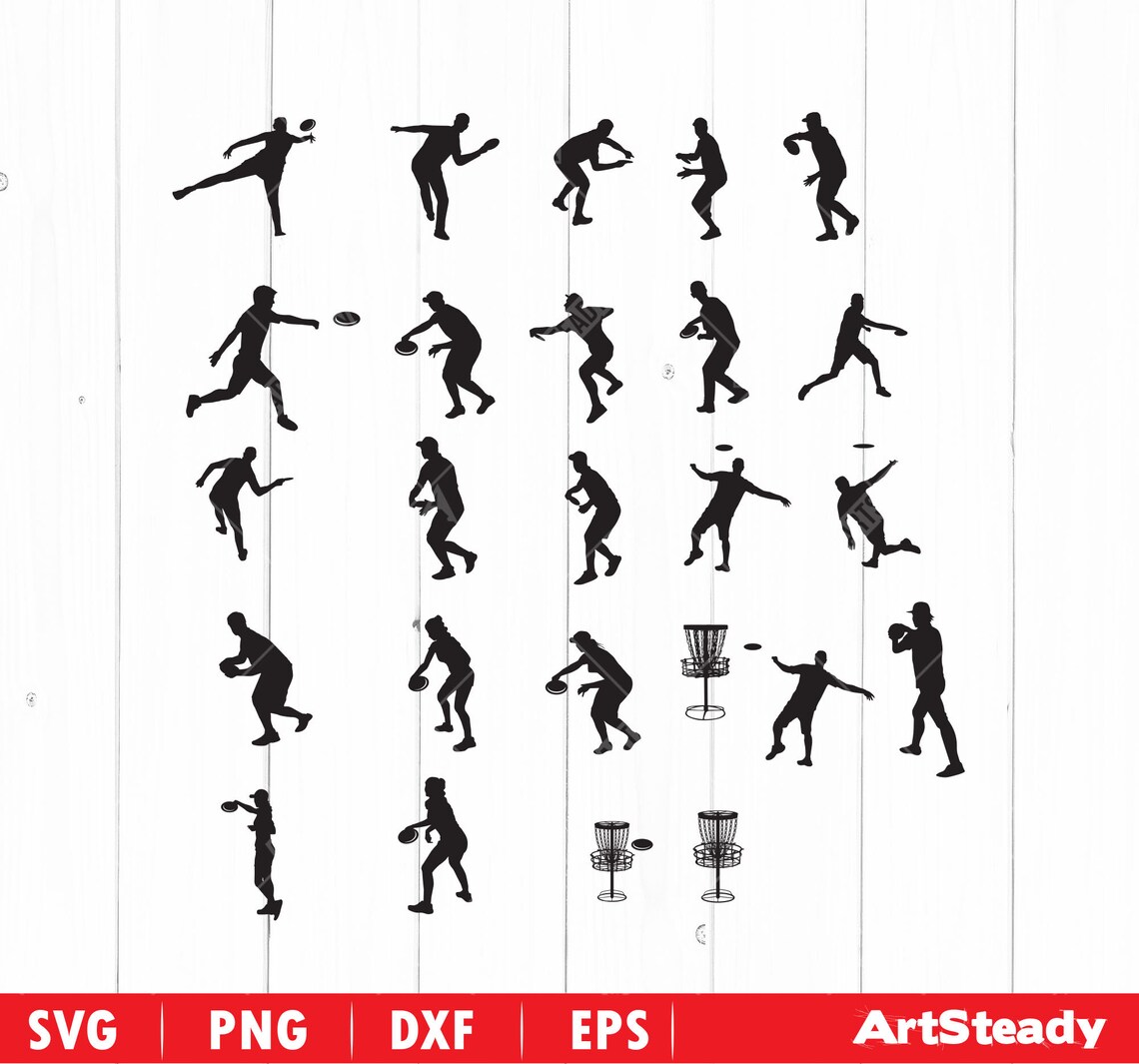 Disc Golf Svg File Art DISC GOLF GRAPHICS Discgolf Frisbee - Etsy