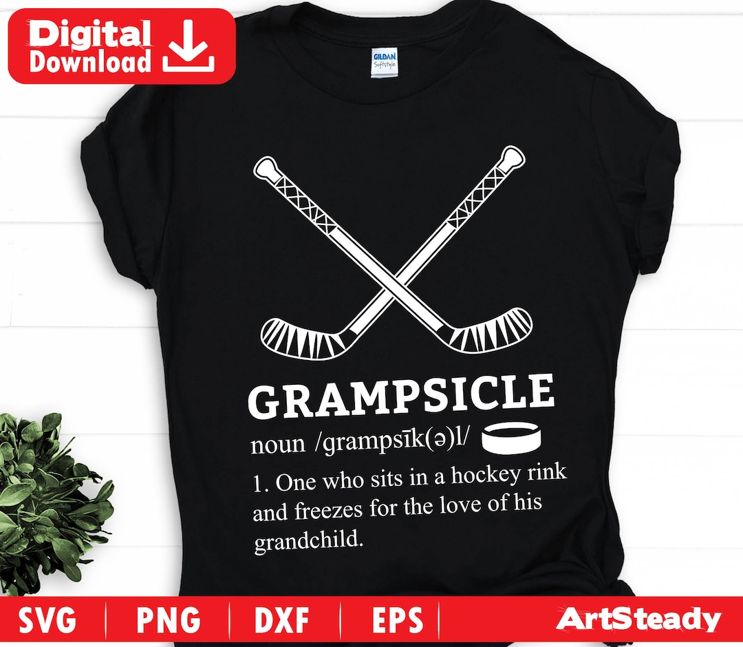 Ice Hockey SVG PNG Bundle Funny Grandpa Hockey Player Grampsicle ...