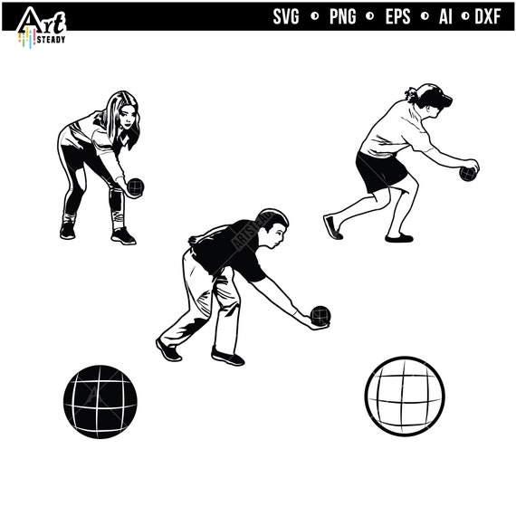 Bocce Svg Files Bocce Silhouette Graphic Drawing Theme | Etsy