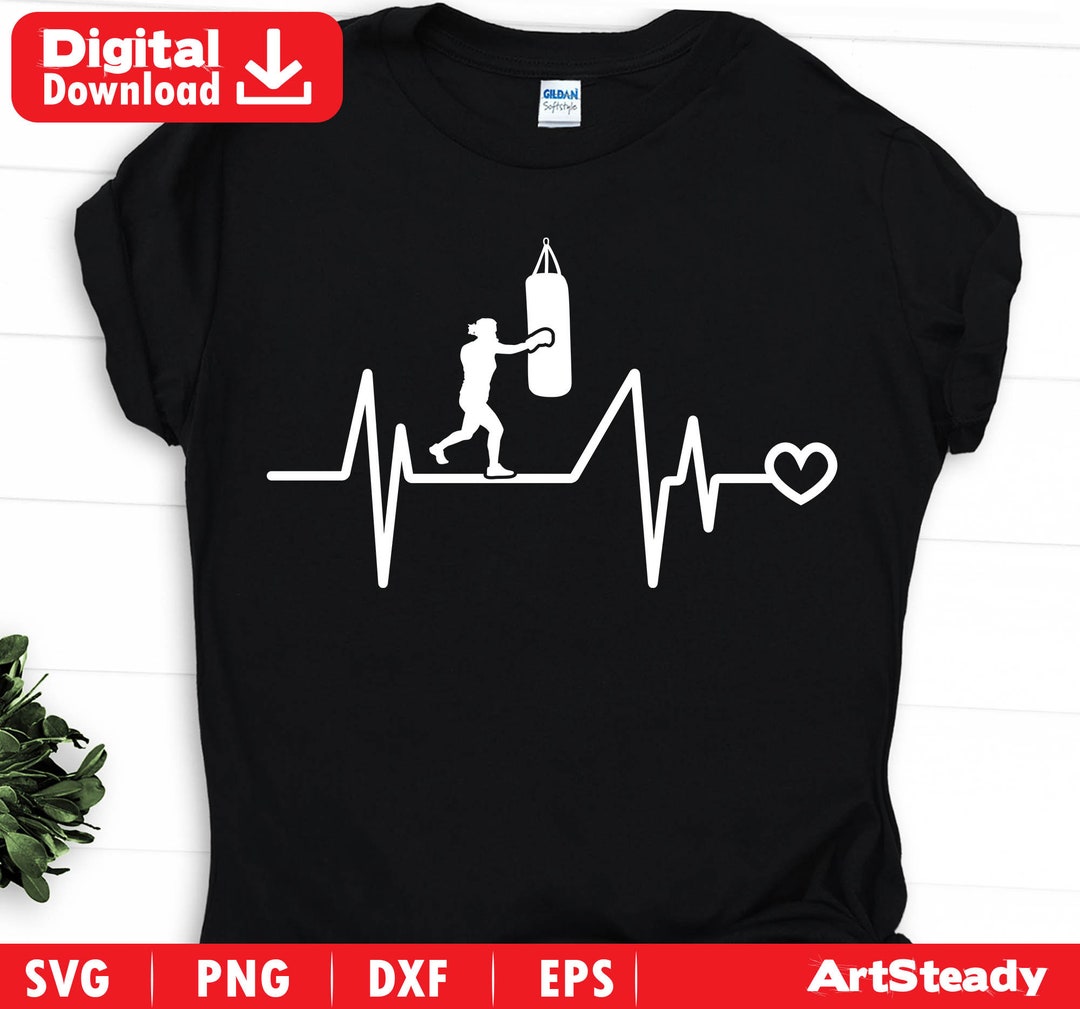 Boxing Svg Files Heartbeat Graphic Theme Female Version - Etsy