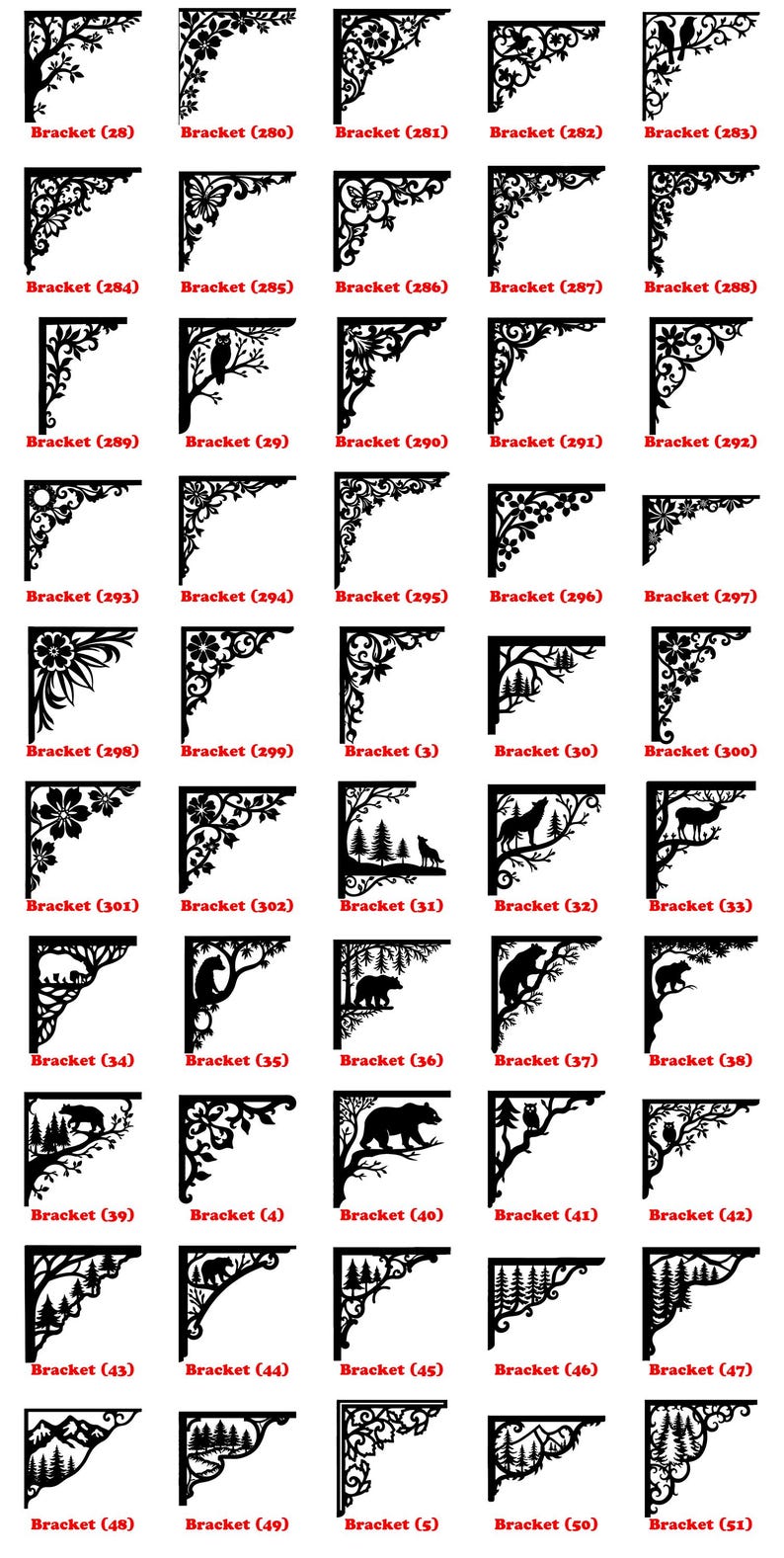 Laser Cut Files Shelving Bracket Svg Dxf Eps Pdf Jpeg Png Bundle With ...