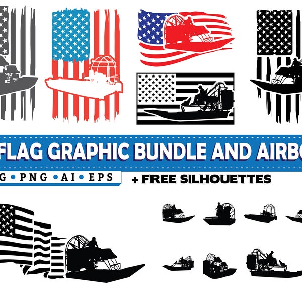 Airboat Flag Svg - Etsy