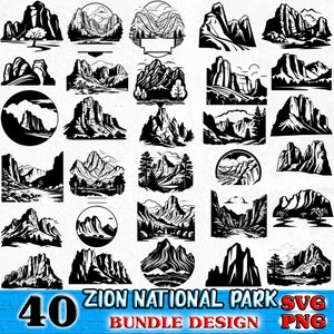 Zion National Park Bundle SVG, PNG Instant Digital Downloads - Etsy