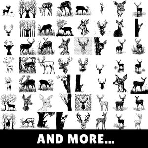 Deer Buck Engraving Files | Buck Silhouette DXF | Hunting Plaque ...