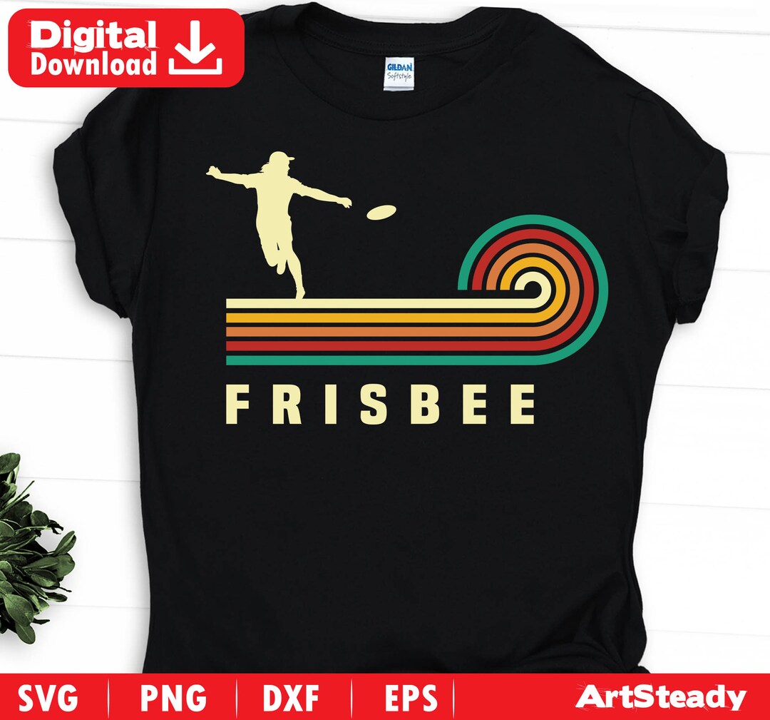 Frisbee Svg Files Retro Aesthetic Theme Female Version Instant Digital ...