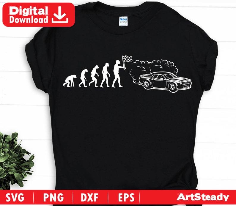 Drag Racing Svg Files Funny Theory of Evolution Theme Race - Etsy