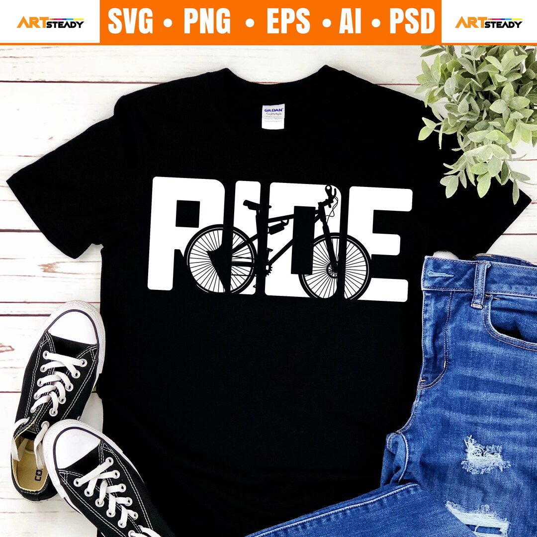 Mountain Bike Svg Files Bicycle RIDE Text ART Cycling or MTB - Etsy