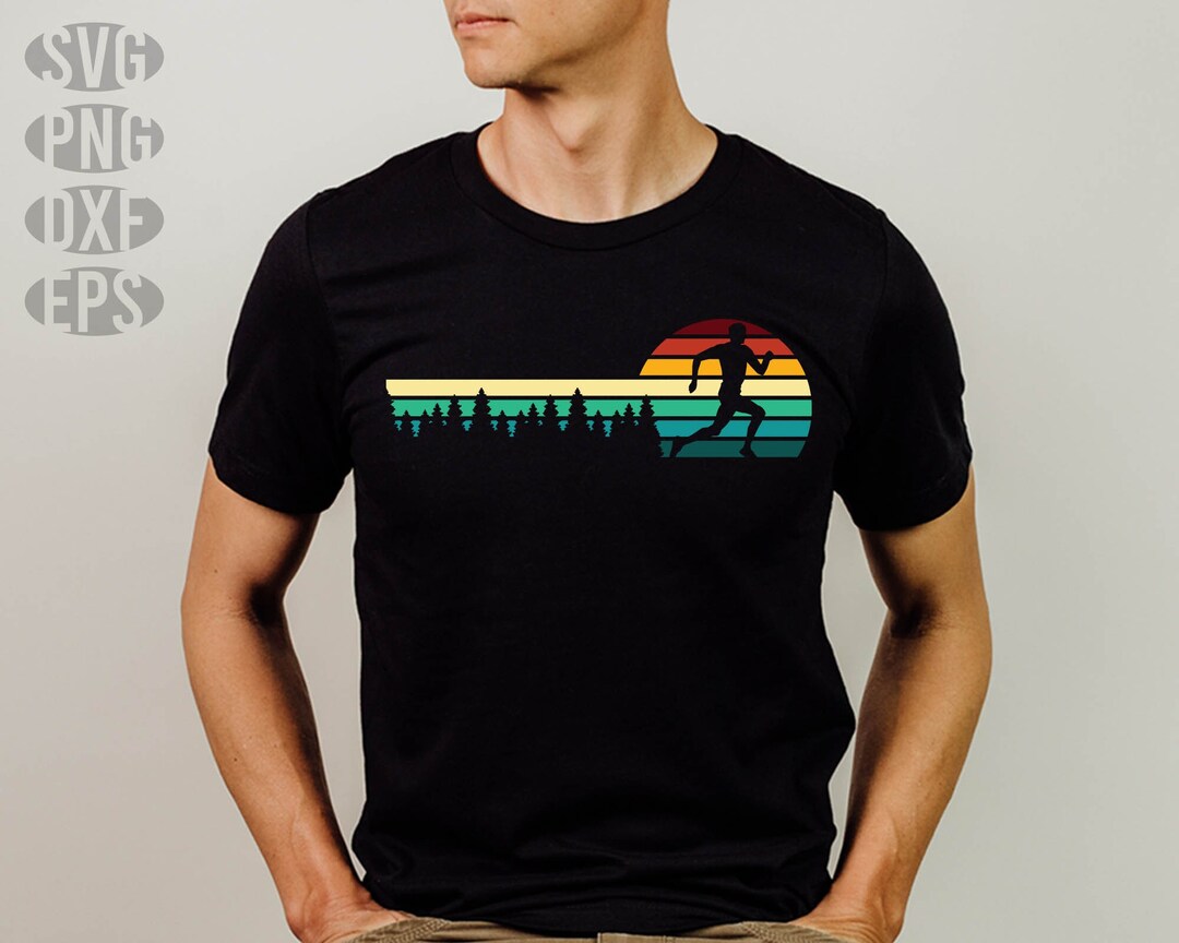 Running Svg Files Sunset Retro Style Graphic Theme, Fitness Gym ...
