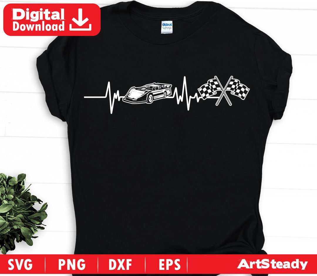 Dirt Track Racing Svg Files - Cute I LOVE Theme Race Car Svg Instant ...