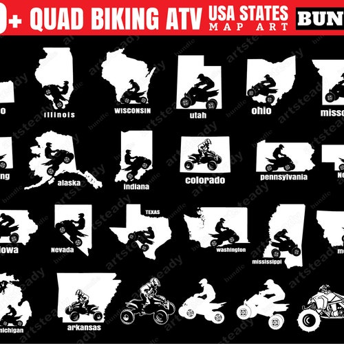 Four Wheeler Svg Quad Bike Motorcycle Atv Svg Files USA Flag - Etsy