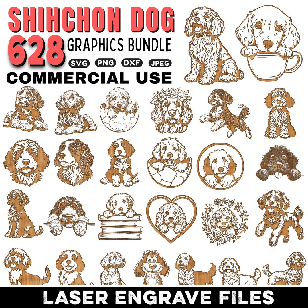 Springerdoodle Dog Laser Cut File | CNC Cut Ready | Dog SVG DXF Bundle ...