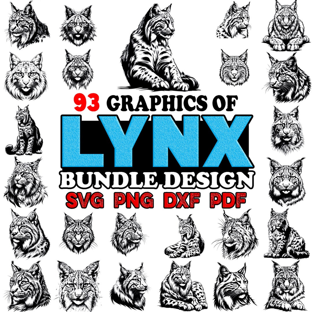 Lynx Bundle SVG, Png, Dxf, Pdf Instant Digital Downloads - Etsy