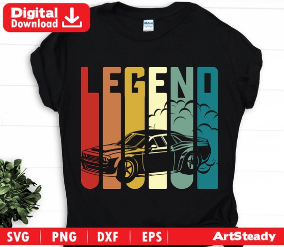 Drag Racing Svg Files Legend Cool Retro Art Style Race Car - Etsy