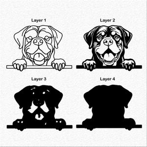 DOGS Multi Layer Laser Cut Files Dxf, Svg, Eps & Pdf Bundle - Complete ...