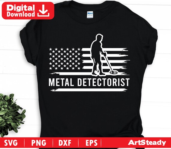 Metal Detector Svg or Treasure Vintage Flag Art Theme - Etsy