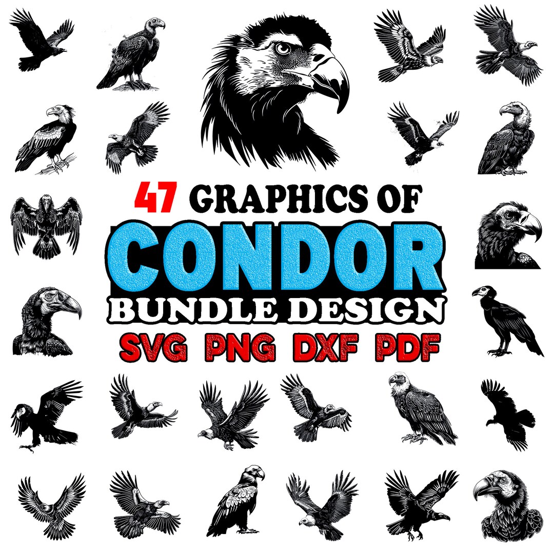Condor Bundle SVG, Png, Dxf, Pdf Instant Digital Downloads - Etsy