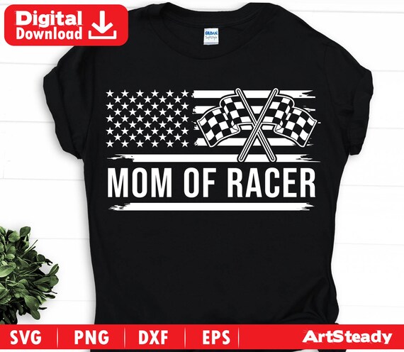 Drag Racing Svg Files Vintage Flag Art Mixed With a MOM - Etsy
