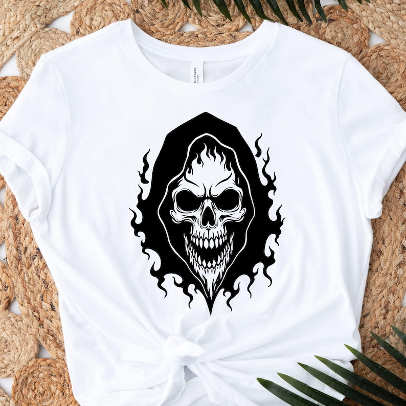 Skulls Flames Crossbones Art Svg Png Pdf & Dxf Bundle Bold Edgy Skull ...