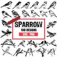 Robin Bird Clipart: Silhouette Vector Cut Files (SVG, PNG) - Etsy