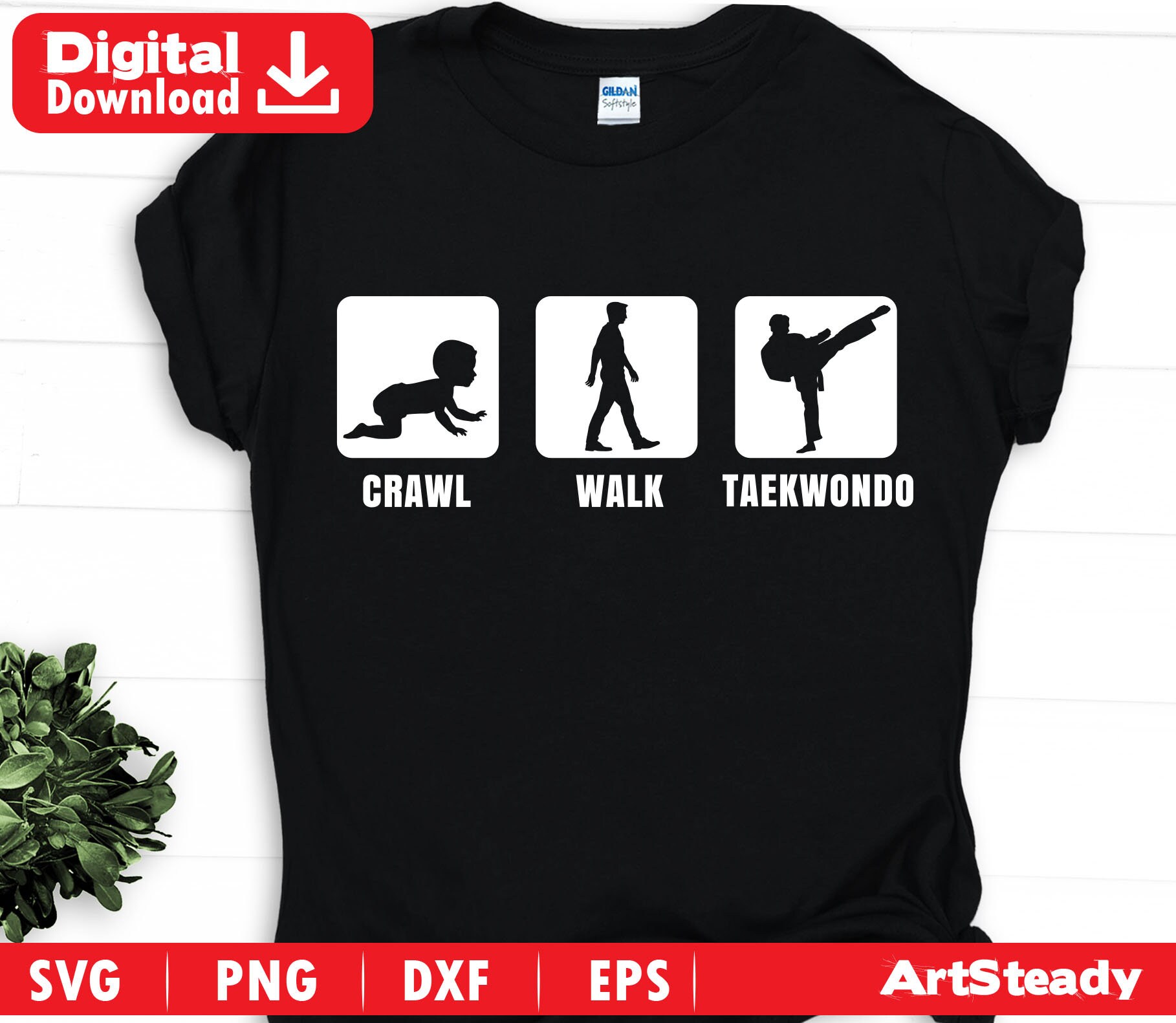 Taekwondo Svg File Crawl Walk Funny Theme Martial Arts Svg - Etsy