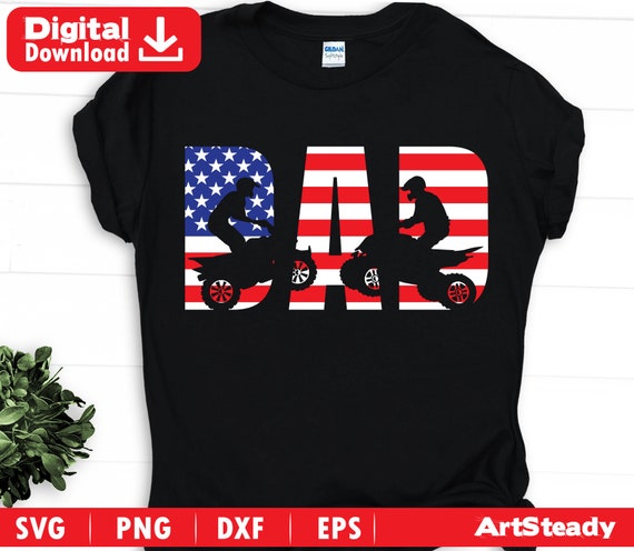 ATV Svg Files Four Wheeler DAD Mixed With a Flag Theme - Etsy