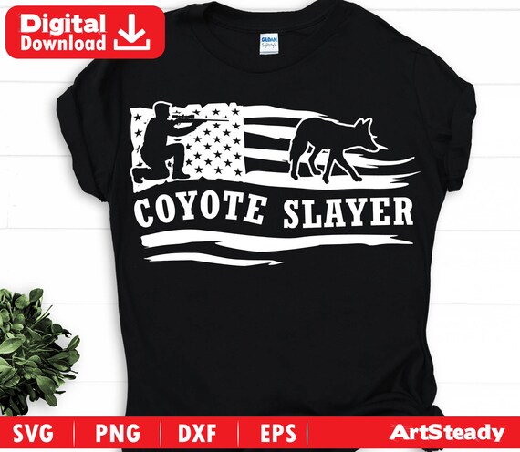 Coyote Svg Files vintage Artistic Flag Slayer Theme Yote - Etsy