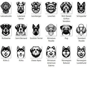 Laser Cut Files SVG and PNG Bundle Designs Dog Heads Faces for ...