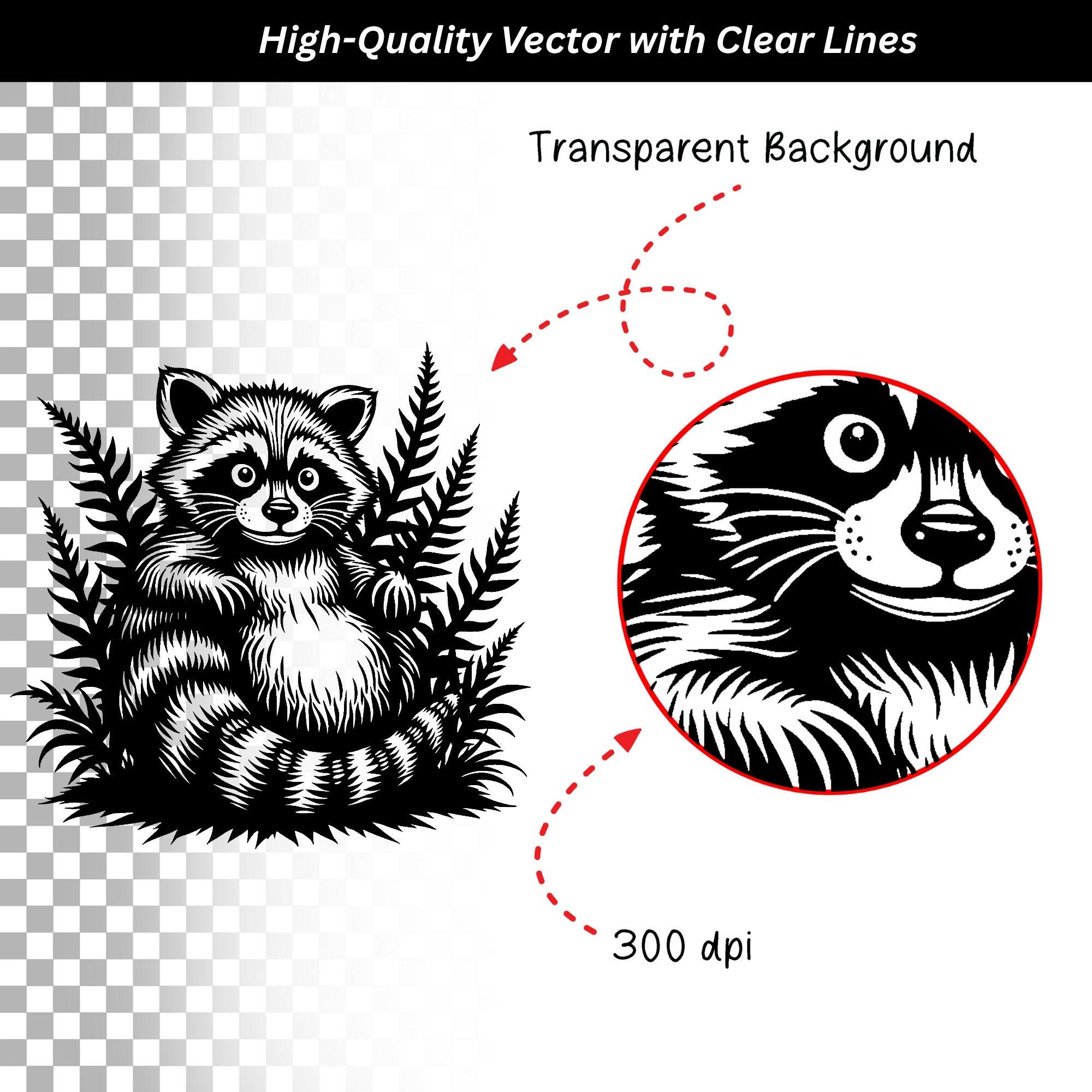 Goofy Big Eyes Raccoons Svg Png Pdf & Dxf Bundle Funny Raccoon Face ...