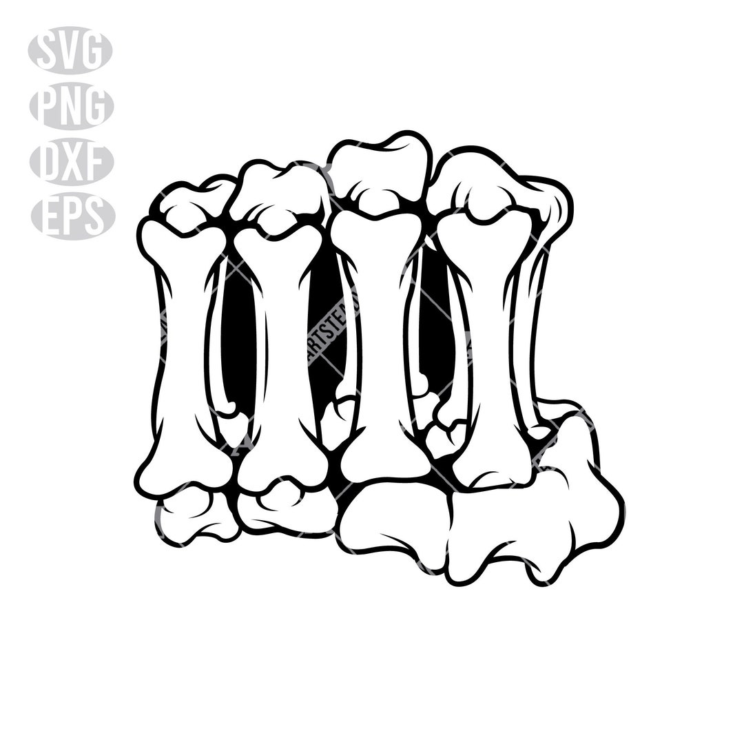 Skeleton Hand Fist Pose SVG for Cut Files and PNG for Sublimation ...