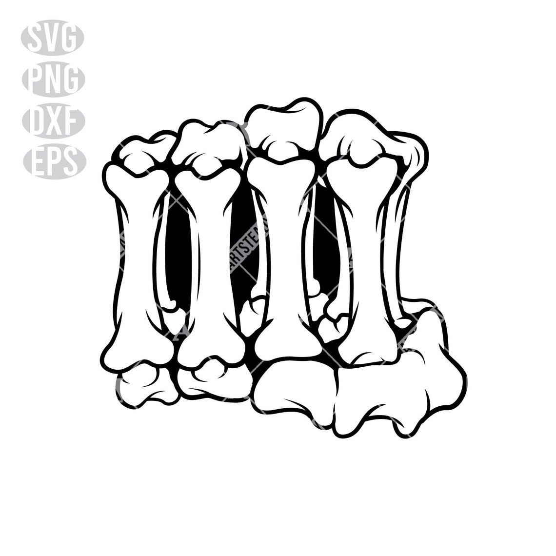 Skeleton Hand Fist Pose SVG for Cut Files and PNG for Sublimation ...