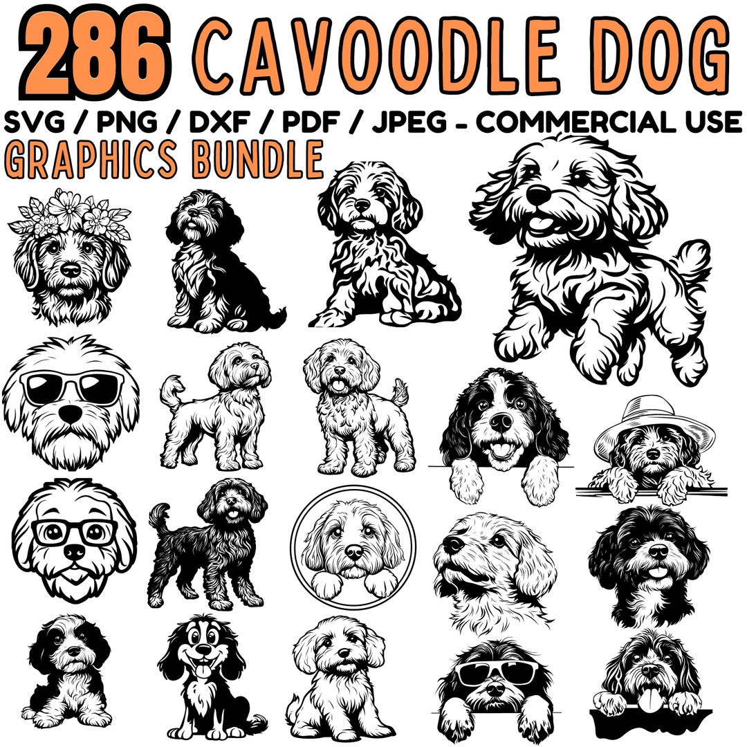 Cavoodle Dog SVG Bundle | Cavapoo Cut Files for Cricut | Cavoodle ...