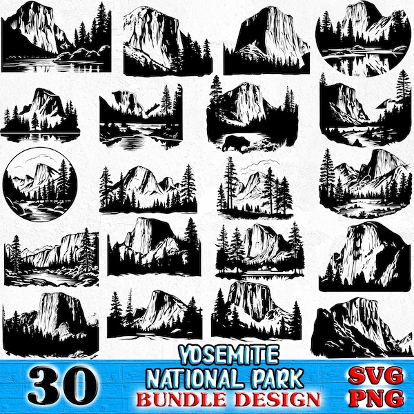 Yosemite Drawing - Etsy