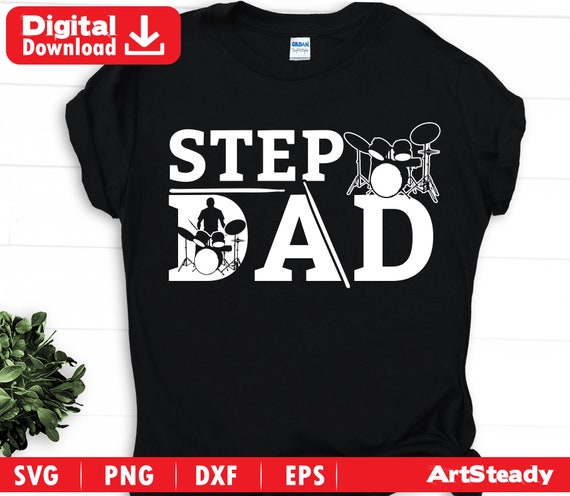 Drums Svg Files Cute STEP Dad Theme for Fathers or Grandpa | Etsy