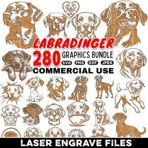 Labradinger Dog Engraving Bundle | CNC Laser Ready | Detailed Dog ...