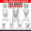 Laser Cut Bundle Dogs Faces SVG PNG - Complete Breeds Puppy Dog Lover ...