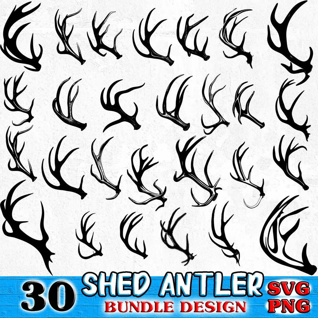 Shed Antler Bundle SVG, PNG Instant Digital Downloads - Etsy