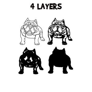 American Bully Multi Layer Laser Cut Files Dxf, Svg, Png, Eps & Pdf ...