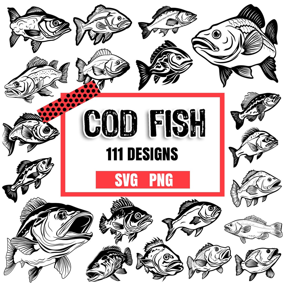 Cod Fish, Bundle SVG, PNG Instant Digital Downloads - Etsy
