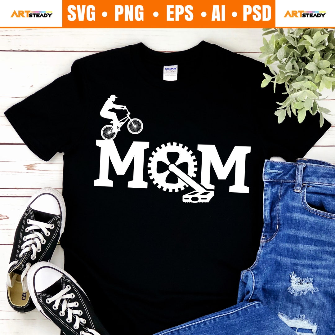 Freestyle BMX Bicycle SVG PNG Bundle With Mom Graphic Art Designs for ...