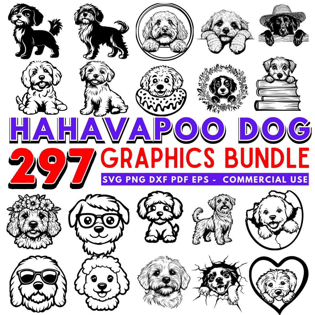 Havapoo Dog SVG Bundle | Havapoo Clipart | Havapoo Cut Files | Cricut ...