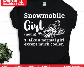 Snowmobile Girl Svg - Etsy