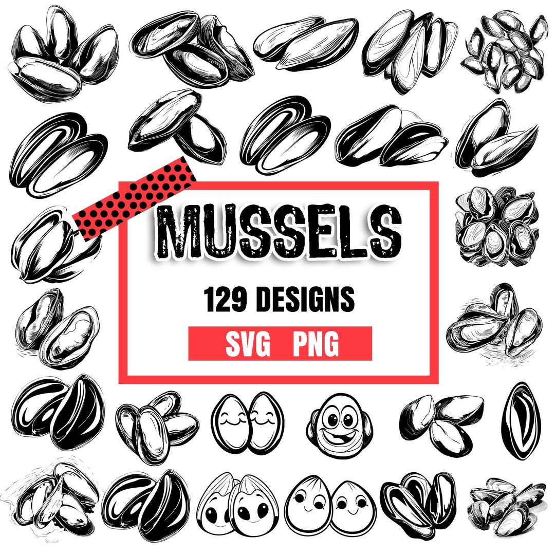 Mussels, Bundle SVG, PNG Instant Digital Downloads - Etsy