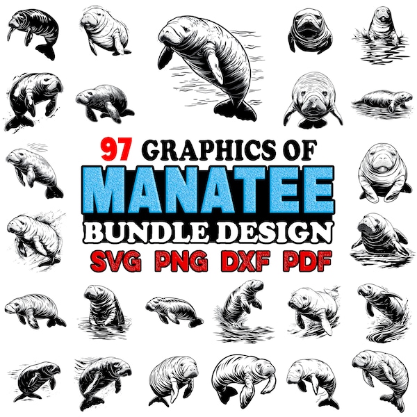 Manatee Art - Etsy