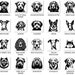 Dog Breeds Faces SVG Bundle Laser Cut Engraving CNC Files ( Instant ...