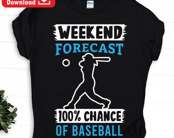 Weekend Forecast Baseball Svg - Etsy