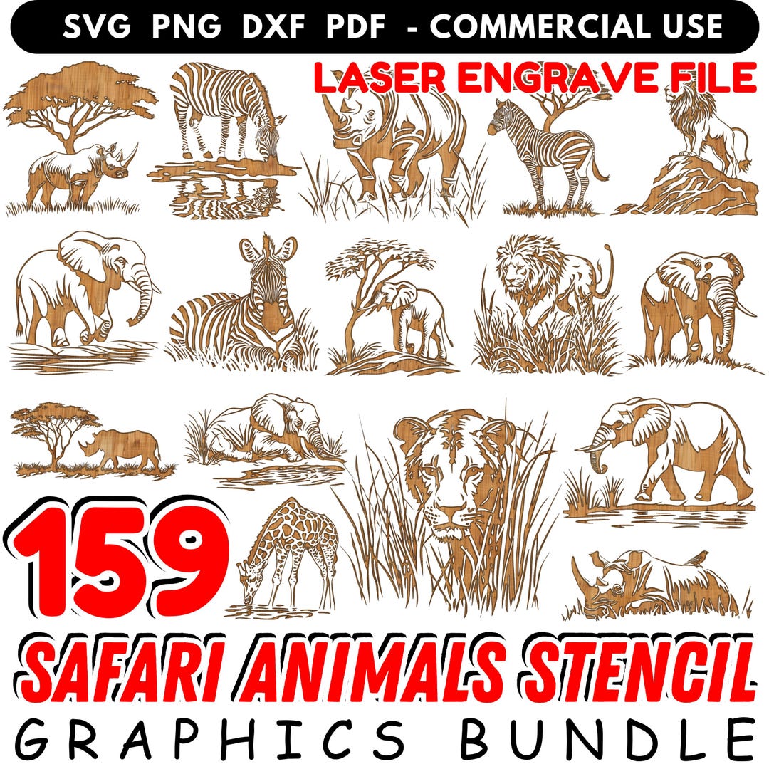 Safari Animals SVG for Shirts | Jungle Wildlife Designs | Animal ...