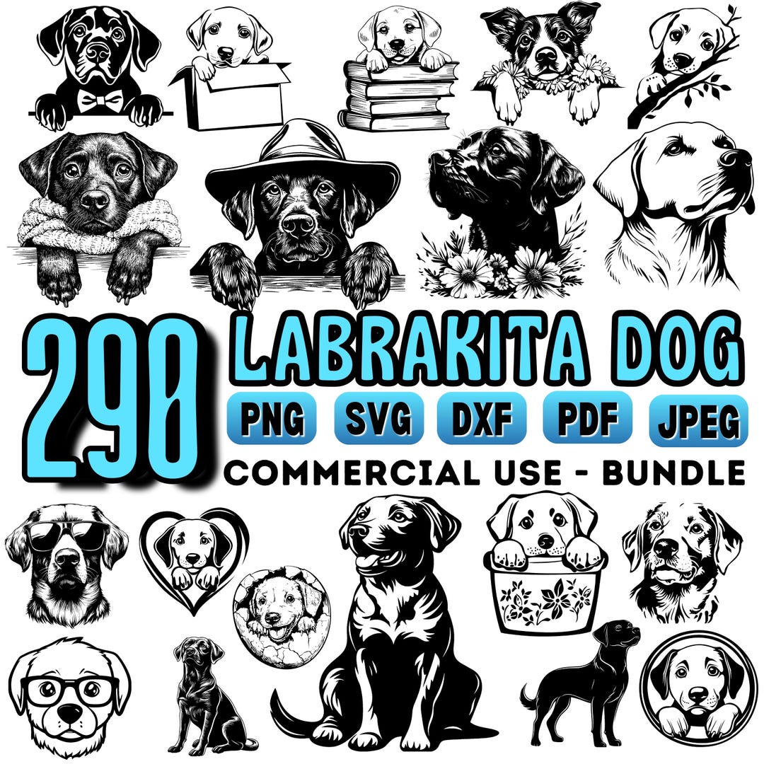 Labrakita Dog SVG | Labrakita DXF Bundle | Dog SVG Cut Files ...