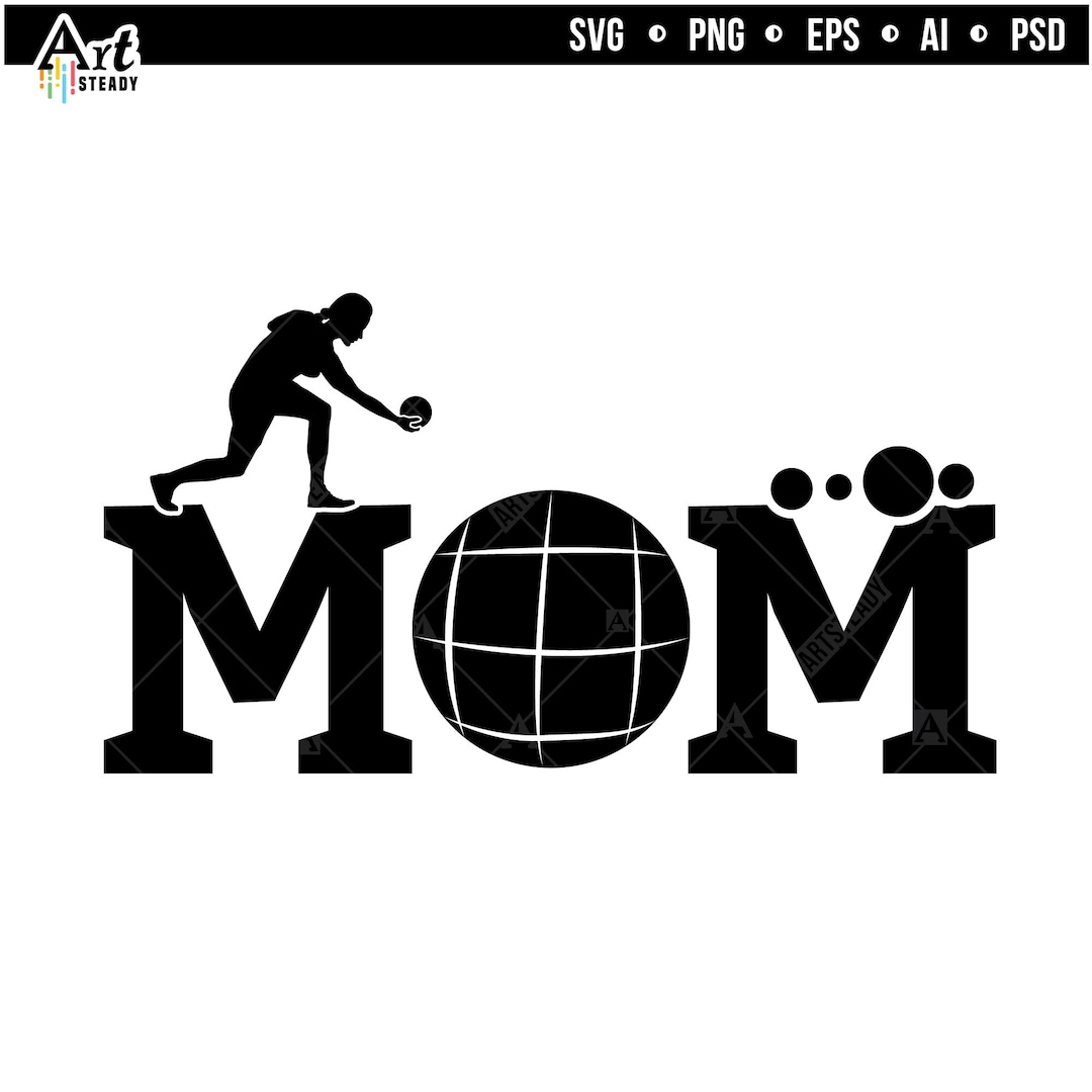 Bocce Svg Files Cute MOM Artwork for Mommy Bocce Ball Sports - Etsy