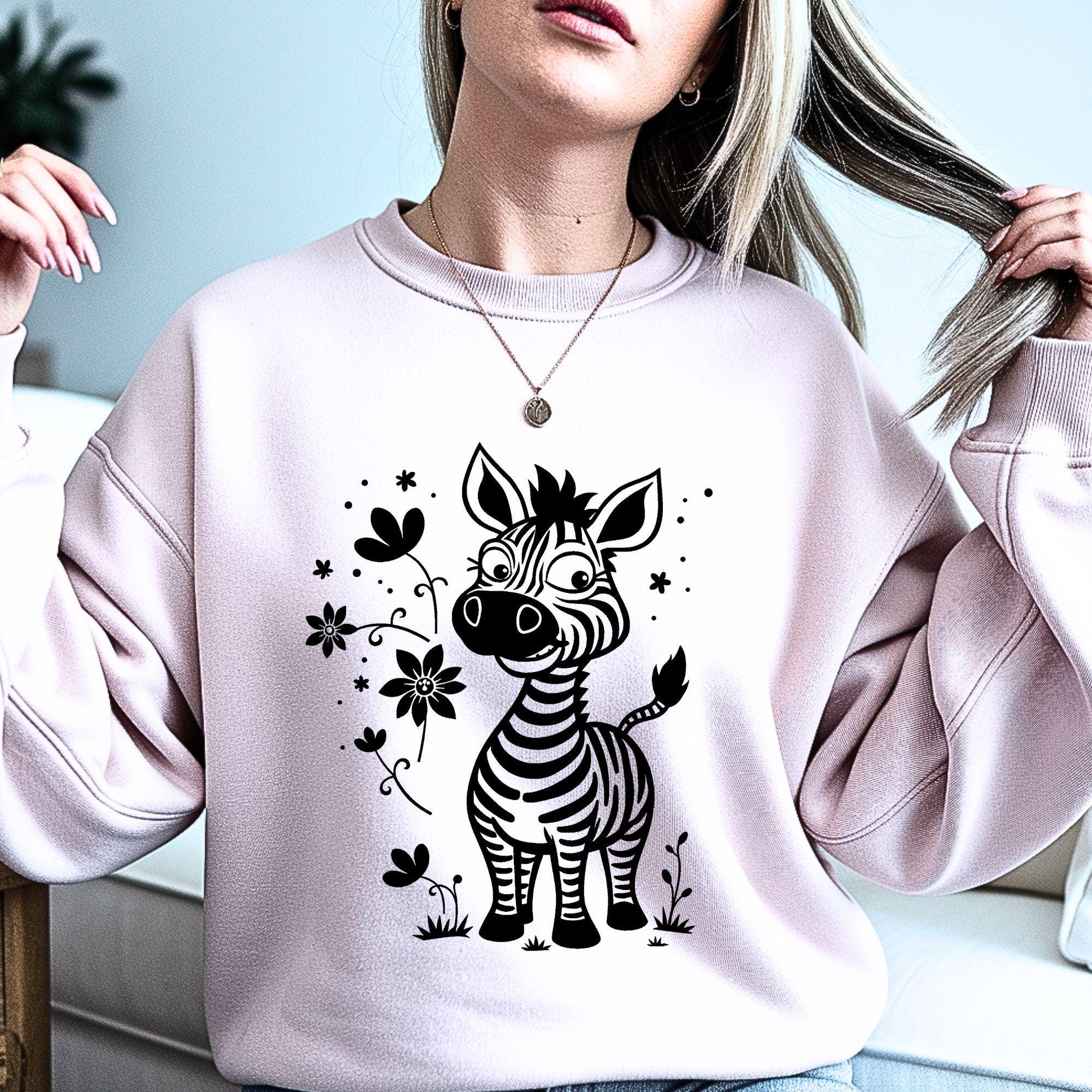 Goofy Big Eyes Zebras Svg Png Pdf & Dxf Bundle With Funny Cartoon Zebra ...
