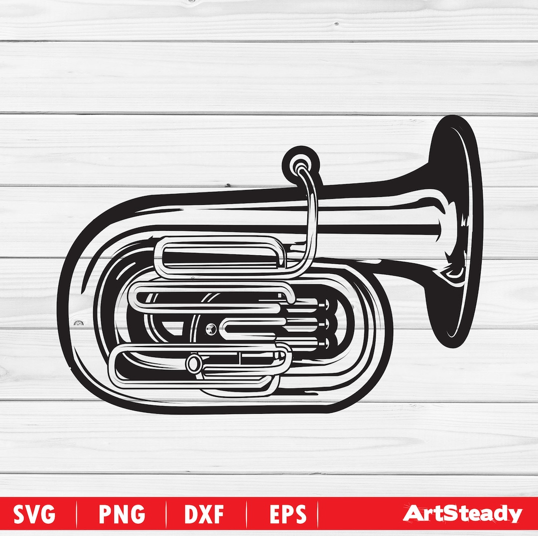 Tuba Svg Files Tuba Player Musical Instrument Svg Instant Digital ...